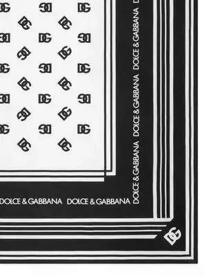 Dolce & Gabbana Dna Monogram-pattern Silk Scarf