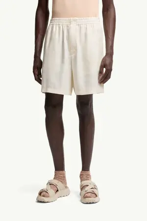 MONCLER X GILGA FARM DESIGNED BY DONALD GLOVER X Gilga Farm Linen Blend Shorts