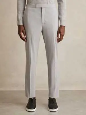 REISS Found Stretch Slim Fit Trousers - Grey