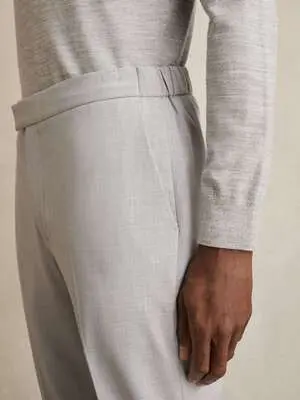 REISS Found Stretch Slim Fit Trousers - Grey