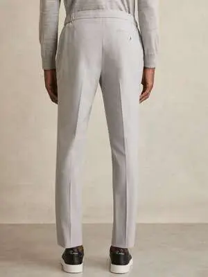 REISS Found Stretch Slim Fit Trousers - Grey