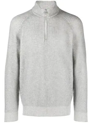 Brunello Cucinelli Cashmere Turtleneck Jumper - Light Grey
