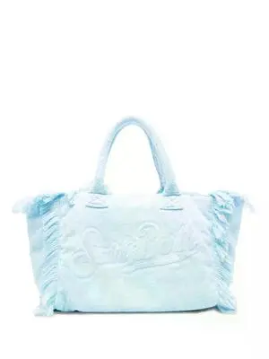 MC2 SAINT BARTH Colette Terry Embossed-logo Fringed Tote Bag