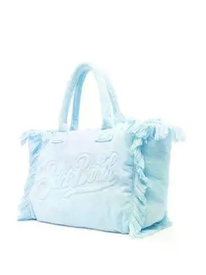 MC2 SAINT BARTH Colette Terry Embossed-logo Fringed Tote Bag