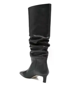 ALOHAS 50mm Kalila Slouch Calf Leather Boots - Black
