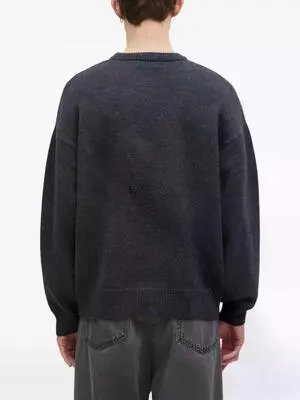A BATHING APE Logo-appliqué Crew-neck Sweater - Grey