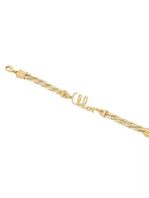 Chloé Plage Logo-plaque Braided Bracelet