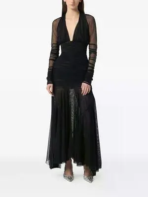 Blumarine Ruched Tulle Dress