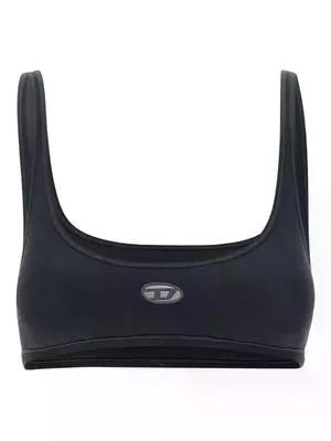 DIESEL® Bralette With Oval D Logo - Black
