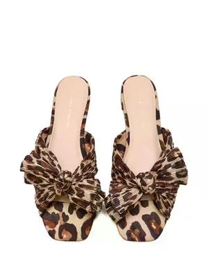 LOEFFLER RANDALL Emilia Leopard-print Flat Sandals