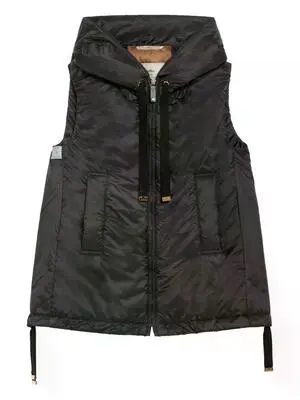Max Mara Hooded Quilted Gilet - Black