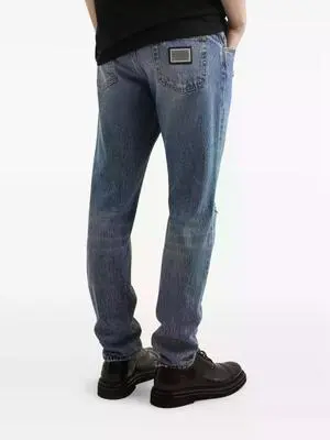 Dolce & Gabbana Distressed Logo-plaque Jeans
