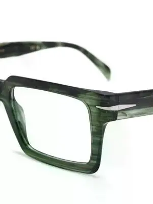 DB EYEWEAR BY DAVID BECKHAM Rectangle Frame Glasses - Green