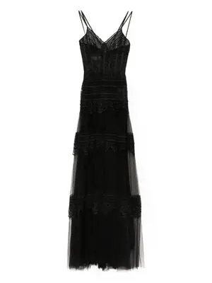 SAIID KOBEISY Lace Sleeveless Dress - Black