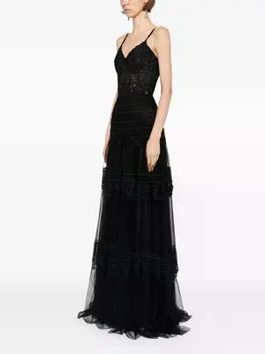 SAIID KOBEISY Lace Sleeveless Dress - Black
