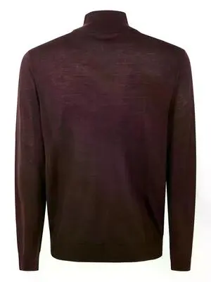 Paul Smith High-neck Zip-up Sweater - Red