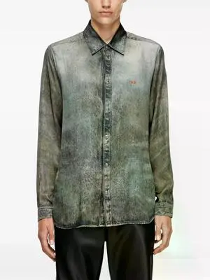DIESEL® S-simply-lkct Acid-wash Long-sleeve Shirt