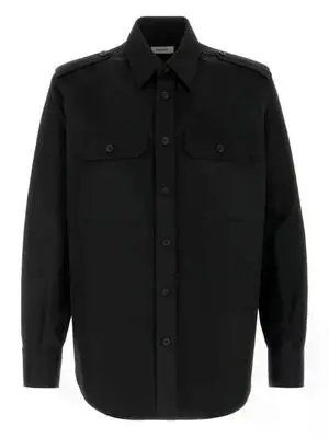 Alexander McQueen Double-pocket Cotton Shirt - Black