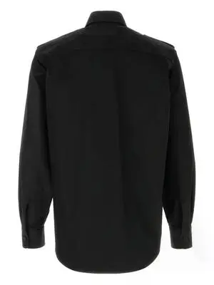 Alexander McQueen Double-pocket Cotton Shirt - Black