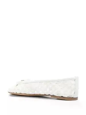 Casadei Versilia Textured Ballerinas - White