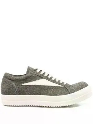 Rick Owens Panelled Low Top Sneakers - Grey