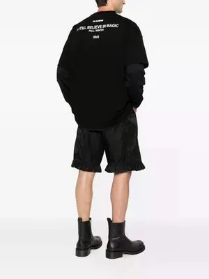 JIL SANDER Layered Cotton T-shirt - Black