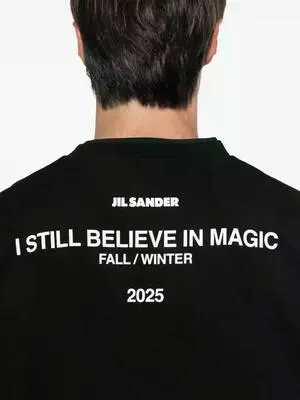 JIL SANDER Layered Cotton T-shirt - Black