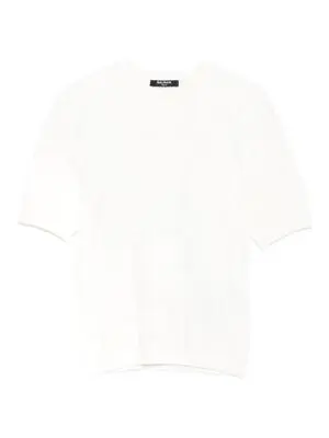 Balmain Textured Short-sleeve T-shirt - White