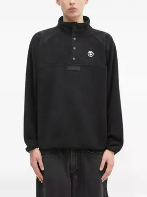 AAPE BY *A BATHING APE Button-placket Fleece Sweatshirt