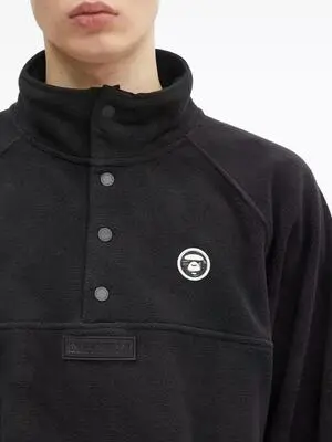AAPE BY *A BATHING APE Button-placket Fleece Sweatshirt