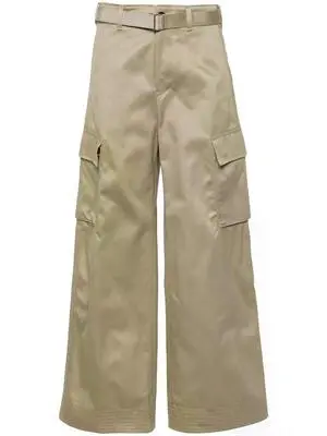 Sacai Belted Wide-leg Cargo Trousers