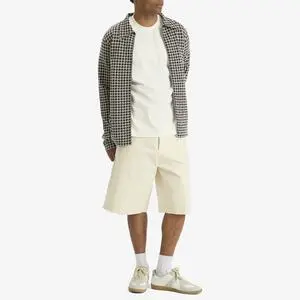 JIL SANDER Wool Check Zip Through - Dark Grey