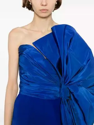 SAIID KOBEISY Taffeta-bow Jumpsuit - Blue