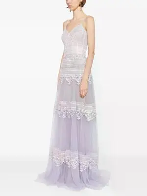 SAIID KOBEISY Lace Sleeveless Dress - Purple