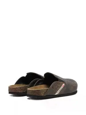 DIESEL Slip-on Leather Slippers