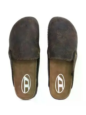 DIESEL Slip-on Leather Slippers