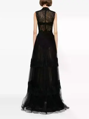 SAIID KOBEISY Lace Sleeveless Dress - Black