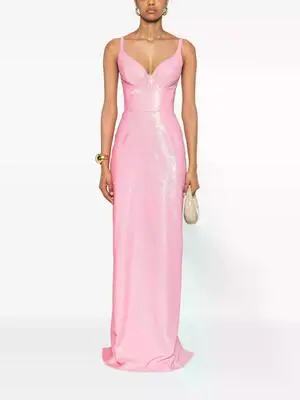 SILK LOVE & LACE Sequin-embellished Maxi Dress
