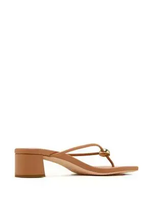 LOEFFLER RANDALL 50mm Odessa Leather Sandals - Brown