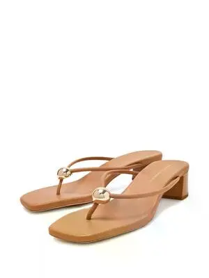 LOEFFLER RANDALL 50mm Odessa Leather Sandals - Brown