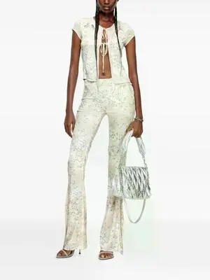 DIESEL® Floral-print Trousers - Neutrals