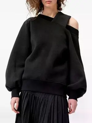 IOANA CIOLACU Sweatshirt With Cut-out Shoulders - Black