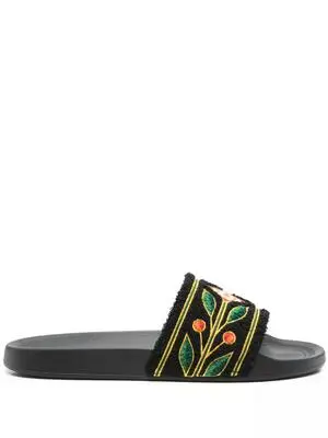 Casablanca Laurel Slides - Black