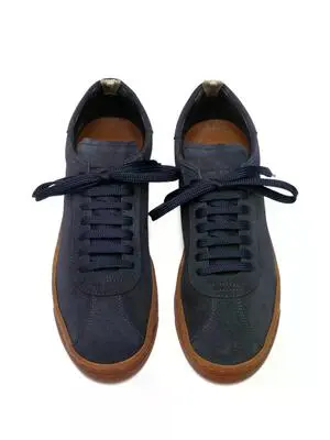 Officine Creative Karma Lace-up Suede Sneakers - Blue