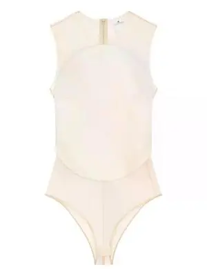 COURREGES Sheer-panel Bodysuit - Neutrals