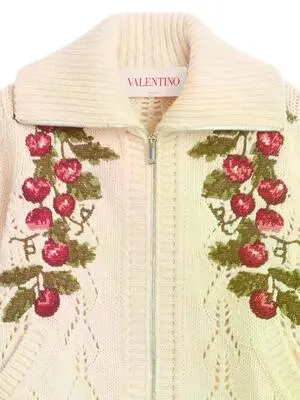 Valentino Garavani Cherry-embroidered Cardigan