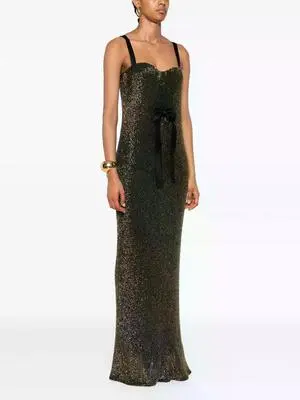 SILK LOVE & LACE Sequin Embellished Maxi Dress