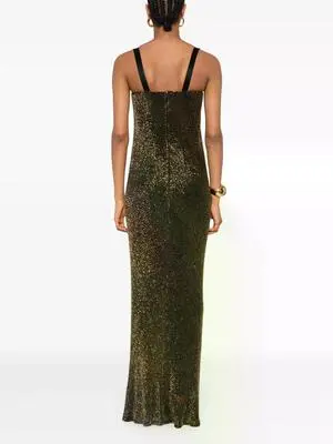 SILK LOVE & LACE Sequin Embellished Maxi Dress