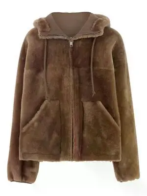 BLANCHA Hooded Shearling Jacket