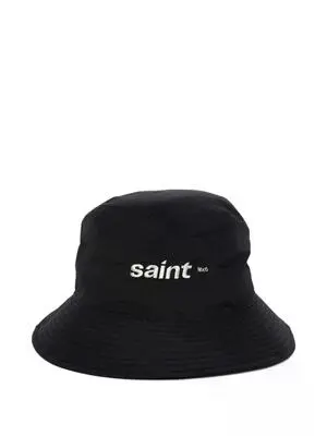 SAINT MXXXXXX Logo-embroidered Bucket Hat - Black